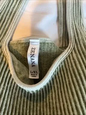 Zenana Outfitters | Tops | Zenana Ribbed Padded Brami In Sage Green ...